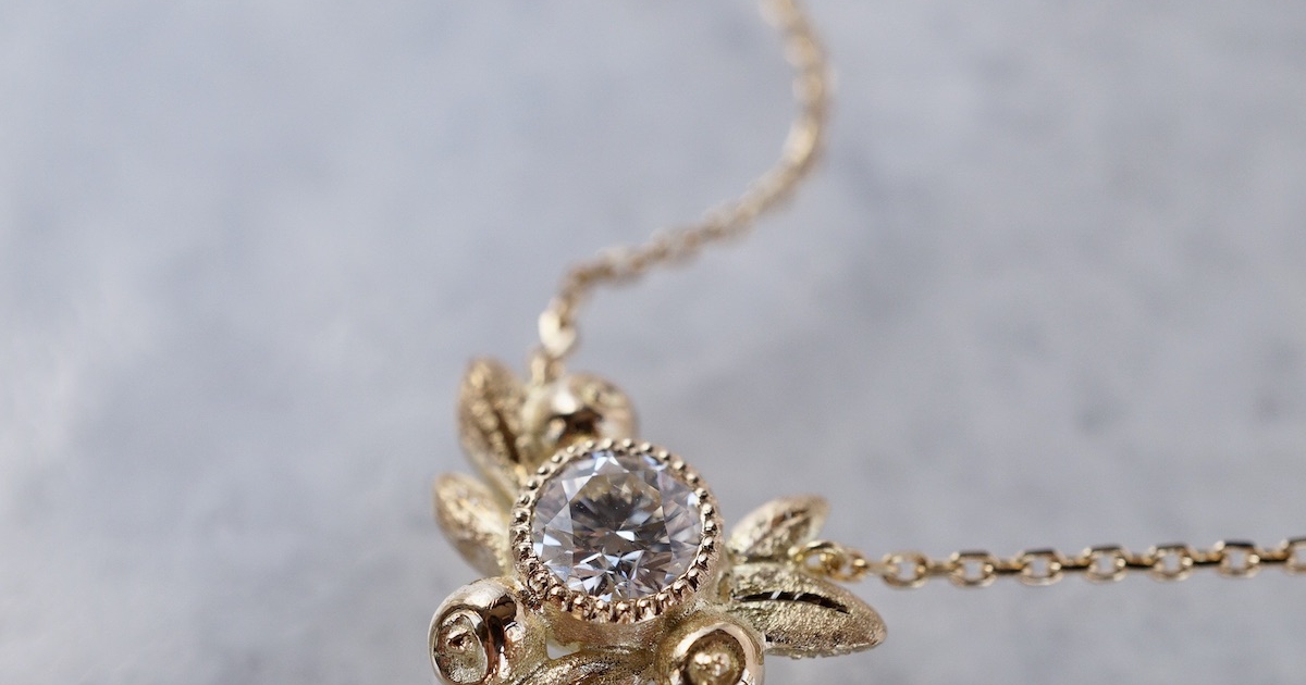 Olive diamond necklace – Atelier Simo | Handmade fine jewelry