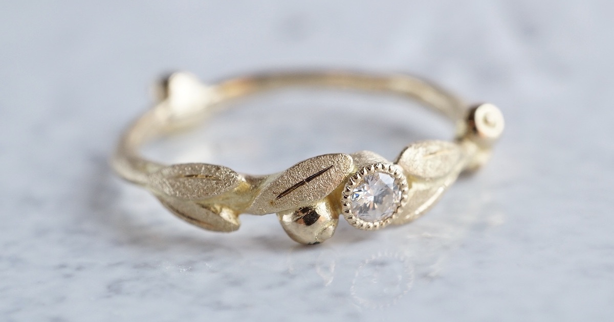 Olive diamond ring – Atelier Simo | Handmade fine jewelry