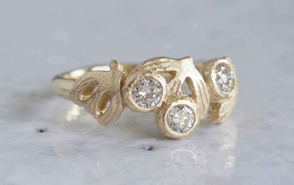 3 birds engagement ring – Atelier Simo | Handmade fine jewelry